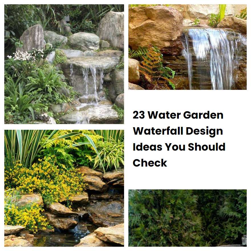 23 Water Garden Waterfall Design Ideas You Should Check | SharonSable