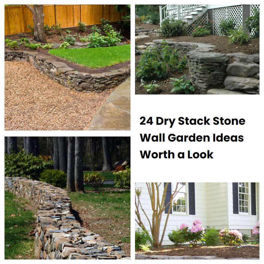 24 Dry Stack Stone Wall Garden Ideas Worth a Look | SharonSable