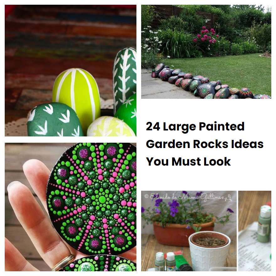 24 Large Painted Garden Rocks Ideas You Must Look | SharonSable
