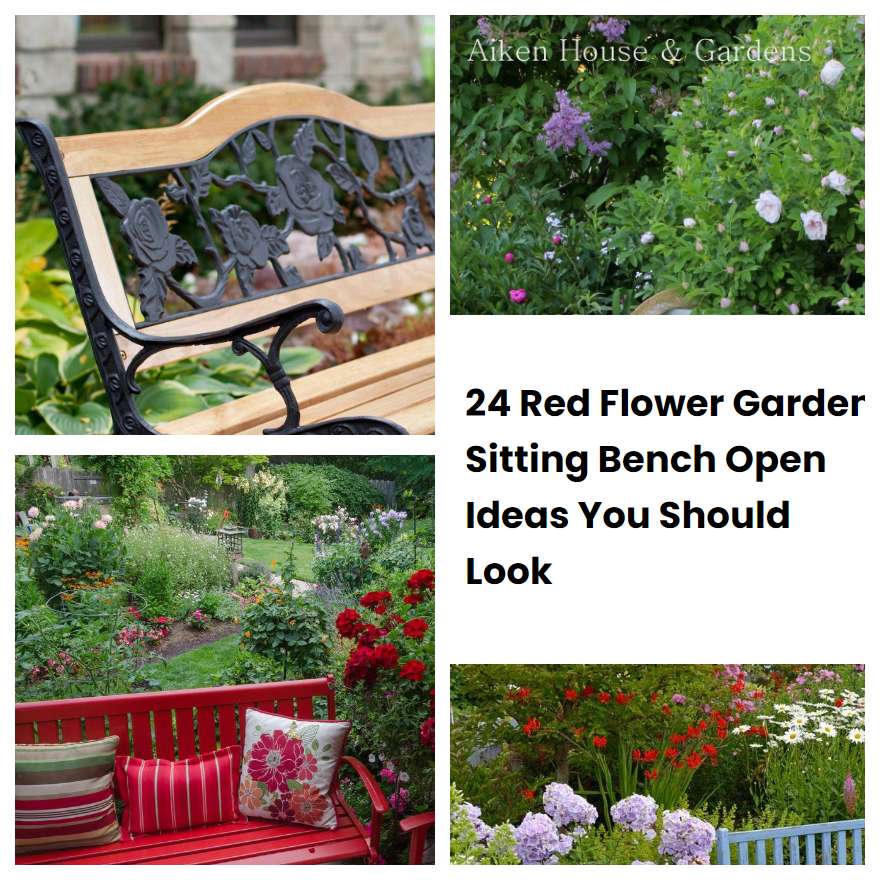 24 Red Flower Garden Sitting Bench Open Ideas You Should Look | SharonSable