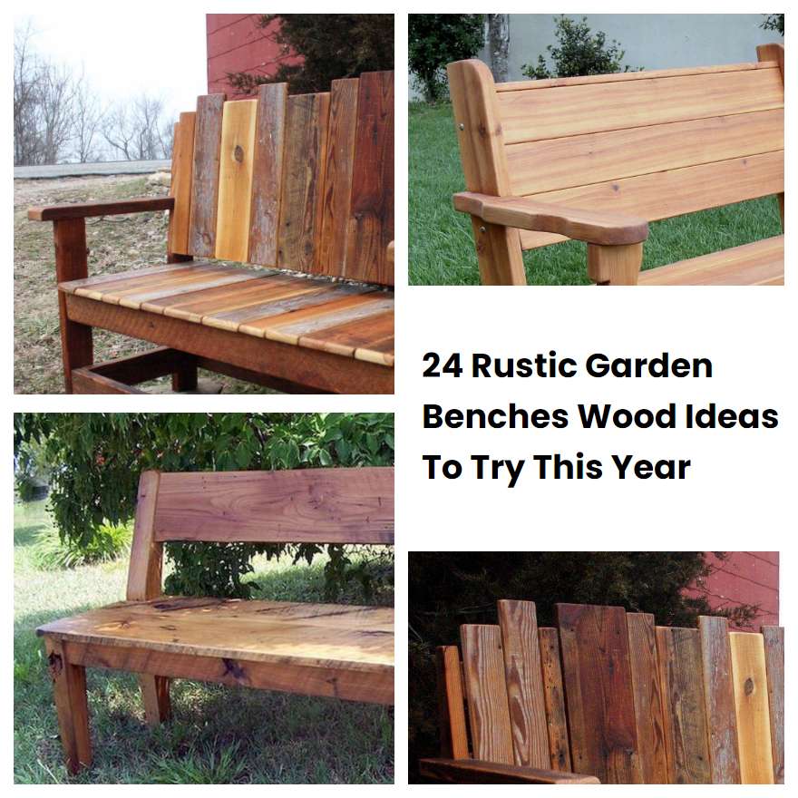 24 Rustic Garden Benches Wood Ideas To Try This Year | SharonSable