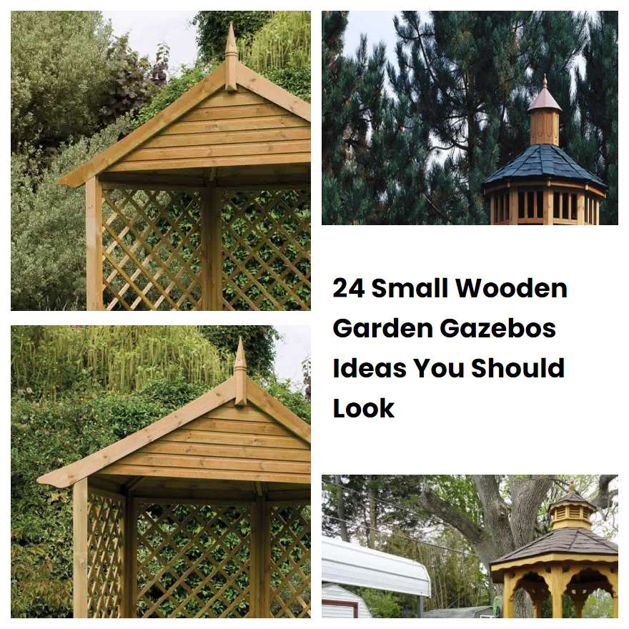 24 Small Wooden Garden Gazebos Ideas You Should Look | SharonSable