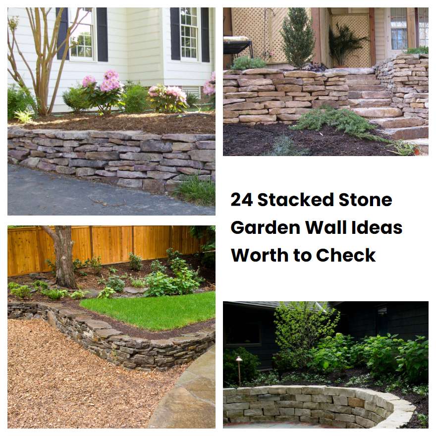 24 Stacked Stone Garden Wall Ideas Worth to Check | SharonSable