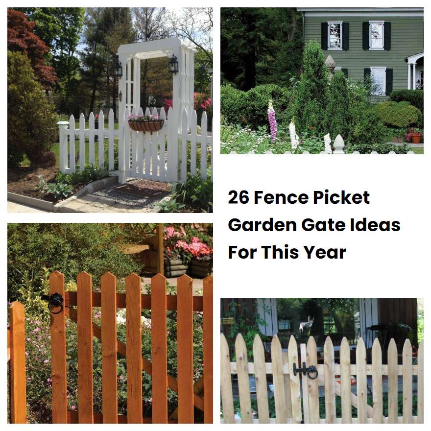 26 Fence Picket Garden Gate Ideas For This Year | SharonSable
