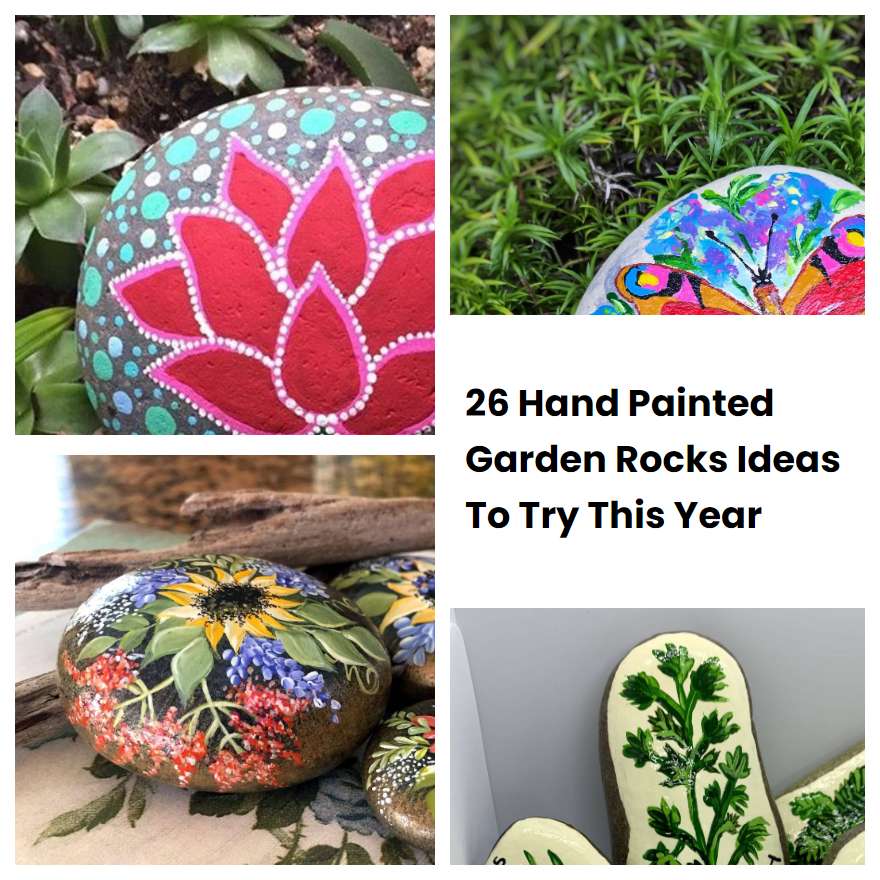 26 Hand Painted Garden Rocks Ideas To Try This Year | SharonSable